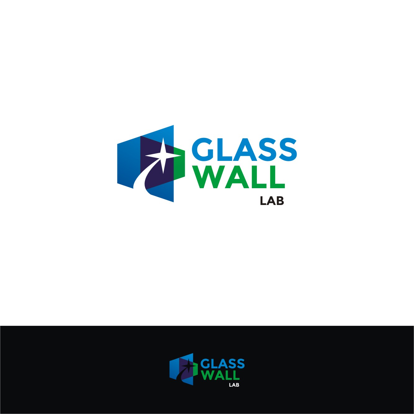 Logo Design for Glass Wall Lab by Kreative Fingers | Design #25880511