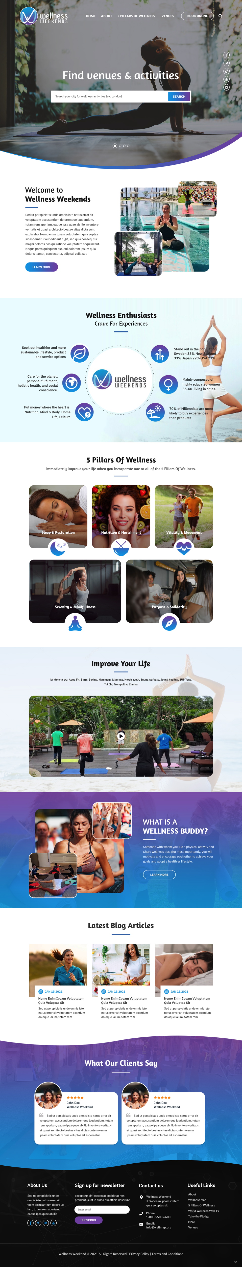 Professional, Elegant, Health And Wellness Web Design for World ...