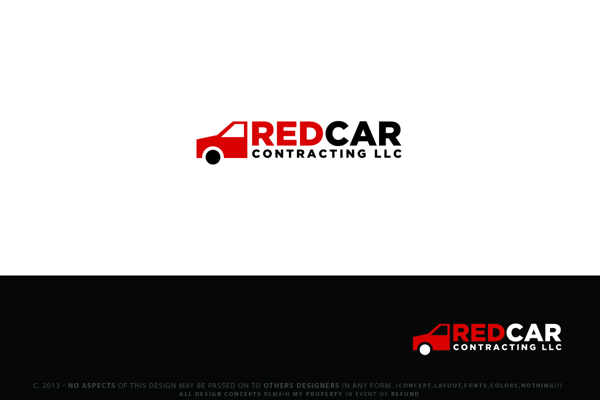 Contracting Logo Design for Red Car Contracting LLC by Senseless ...