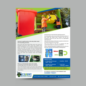 New Flyer for Bin Washing Service | 36 Flyer Designs for a business in ...