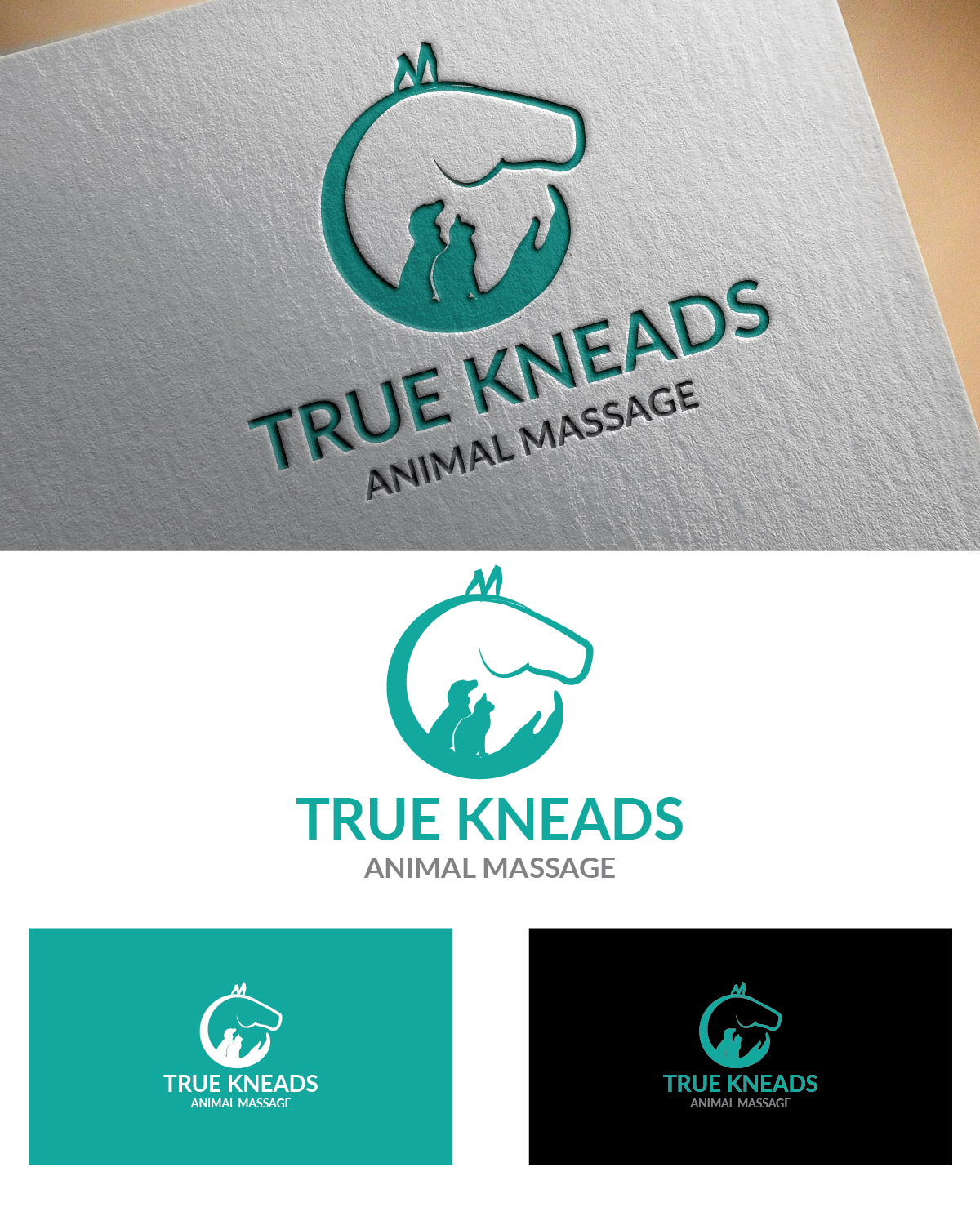Elegant, Modern, Pet Care Logo Design for True Kneads Animal Massage by ...