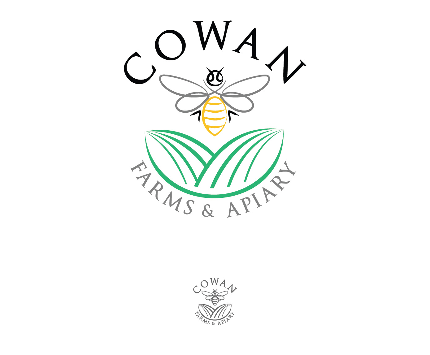 Logo Design for Cowan Farms and Apiary or Cowan Farms & Apiary by ...