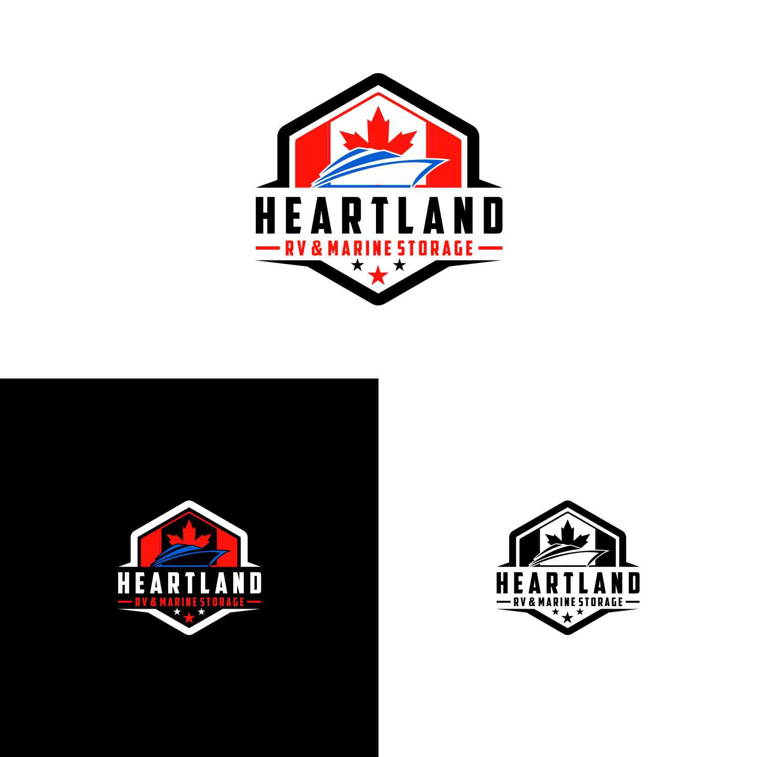 Bold, Masculine Logo Design for Heartland RV & Marine Storage by marzuq ...