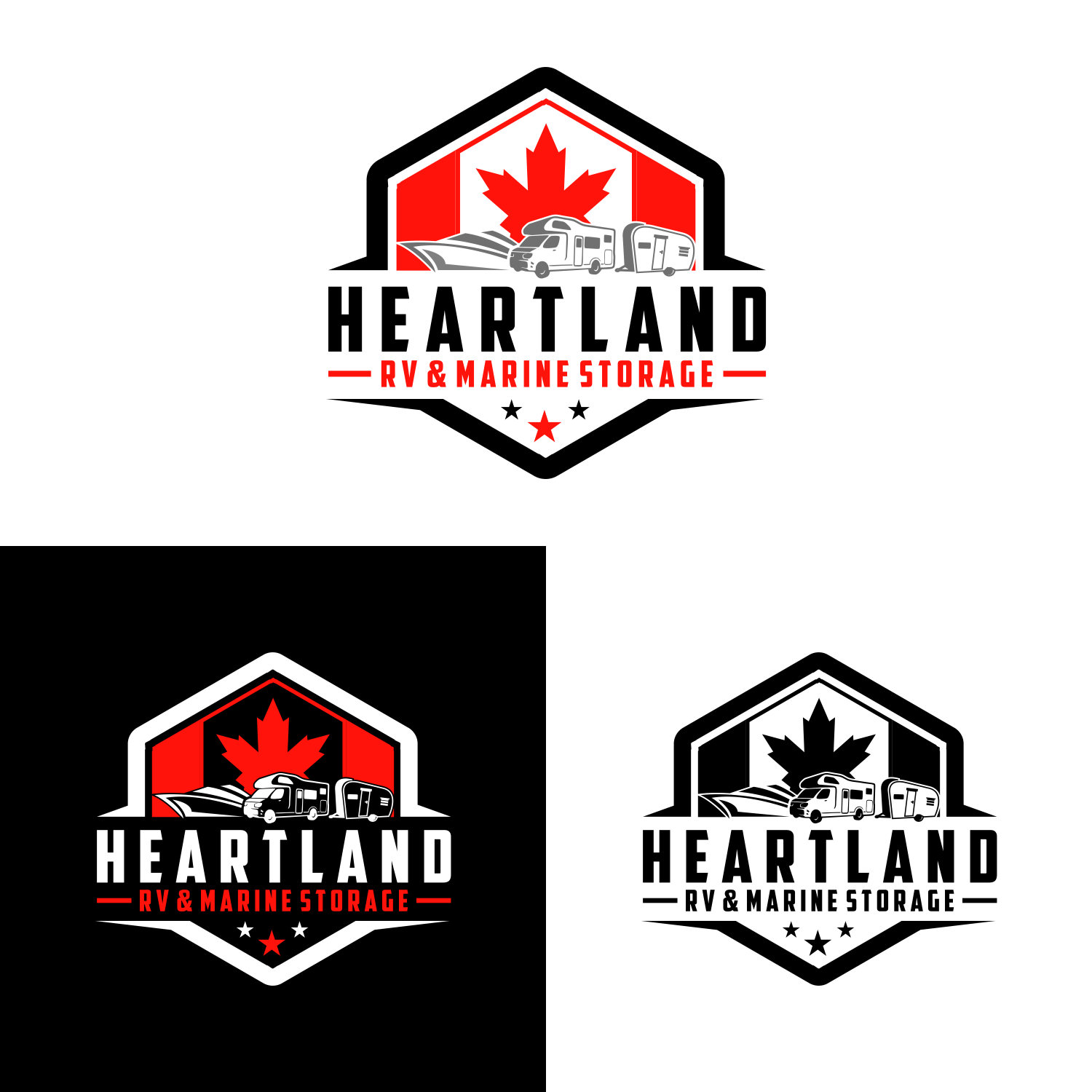 Bold, Masculine Logo Design for Heartland RV & Marine Storage by marzuq ...