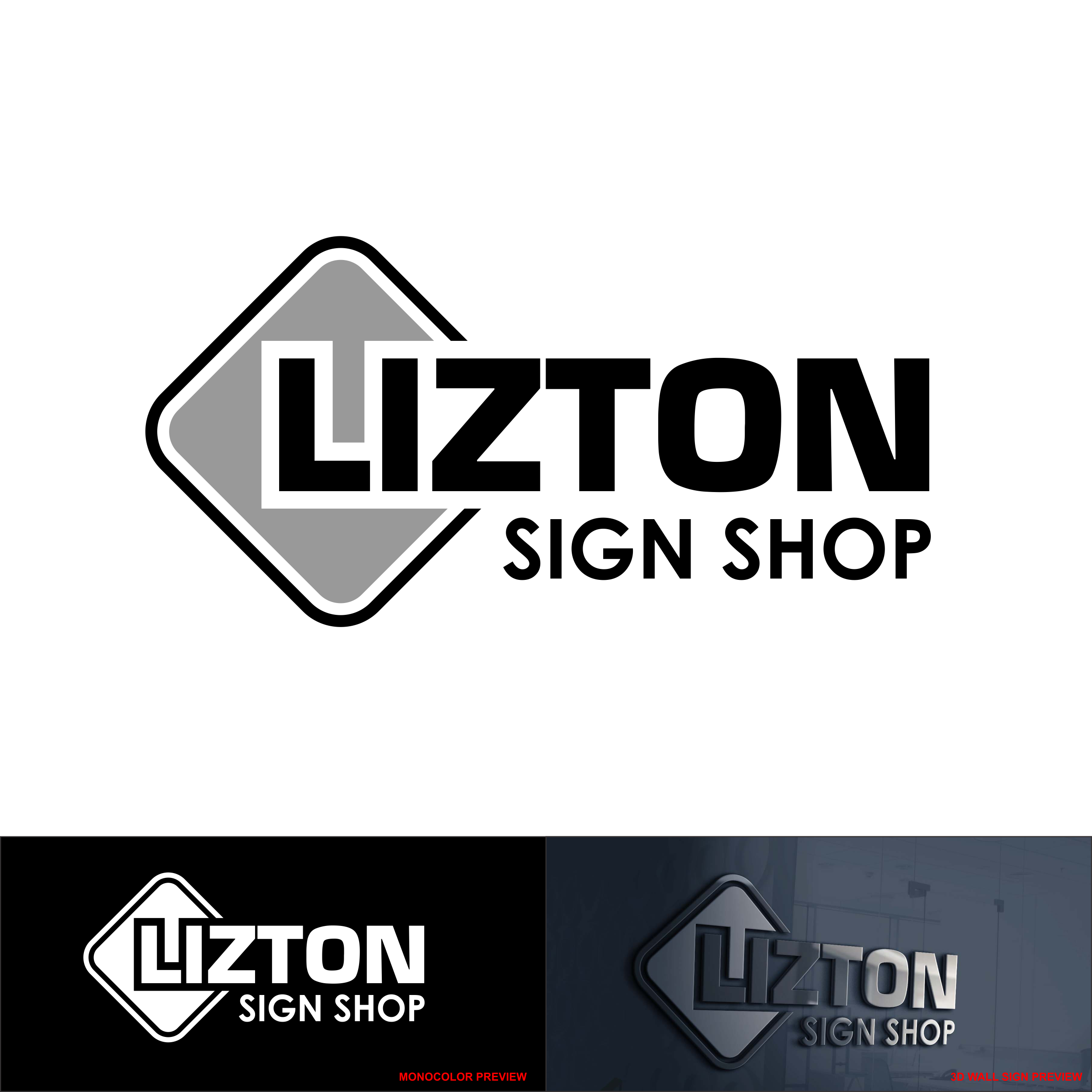 Conservative, Bold Logo Design for Lizton Sign Shop by Asmaulhusna ...