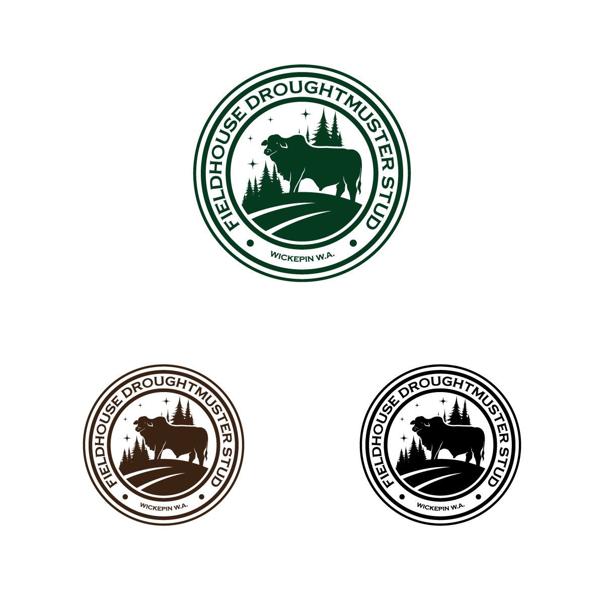 Masculine, Bold Logo Design for Fieldhouse Droughtmaster Stud Wickepin ...