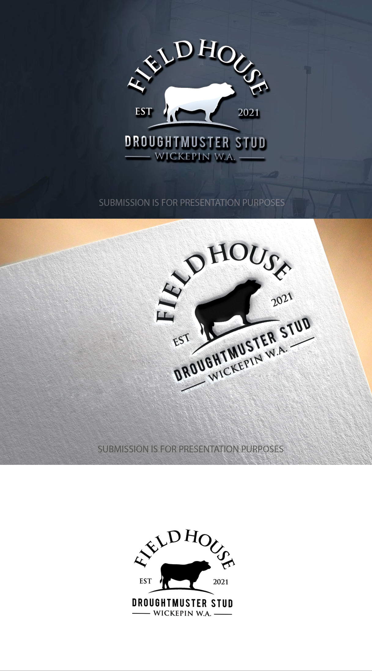 Masculine, Bold Logo Design for Fieldhouse Droughtmaster Stud Wickepin ...