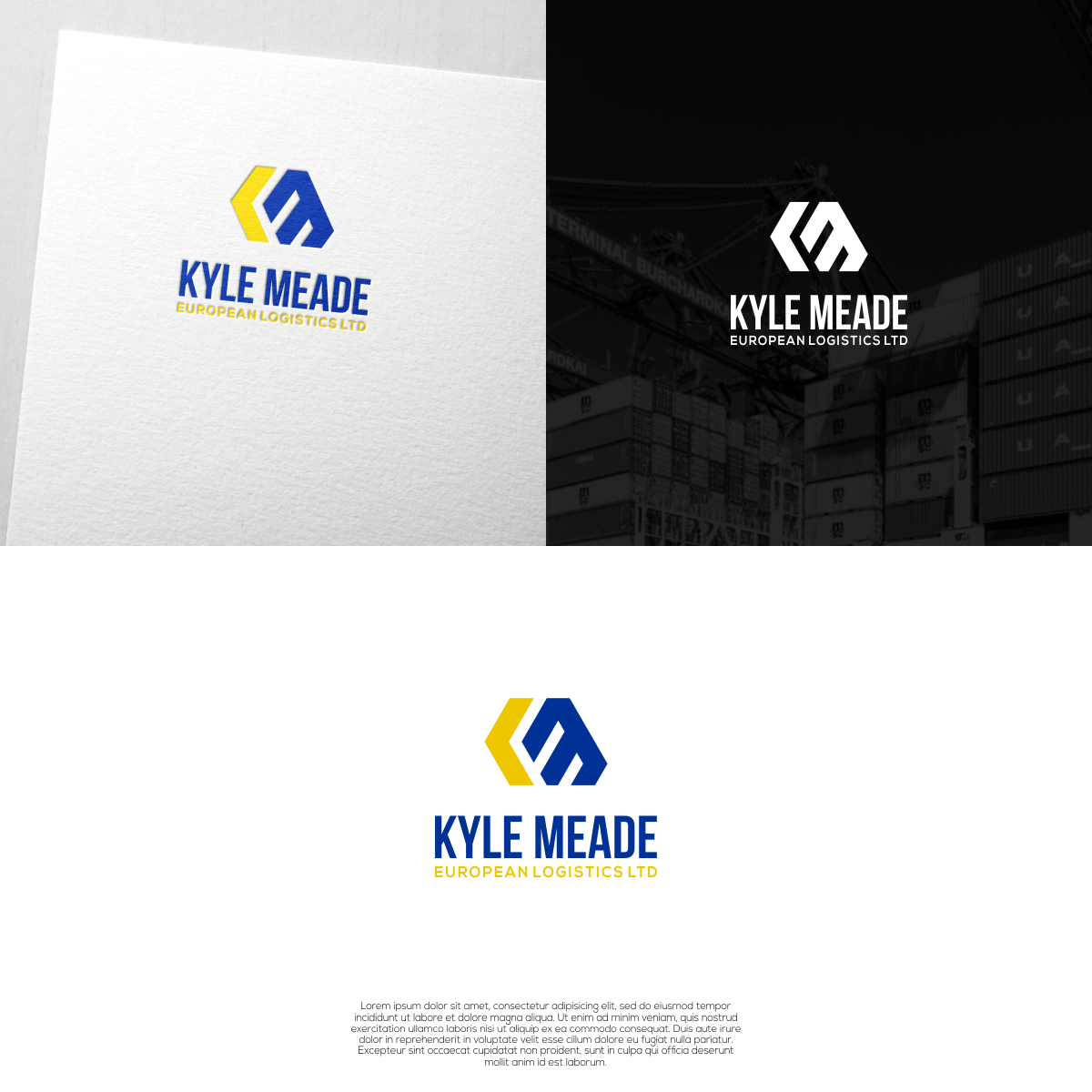Logo Design for KM European Logistics Ltd by untung bertubi-tubi ...