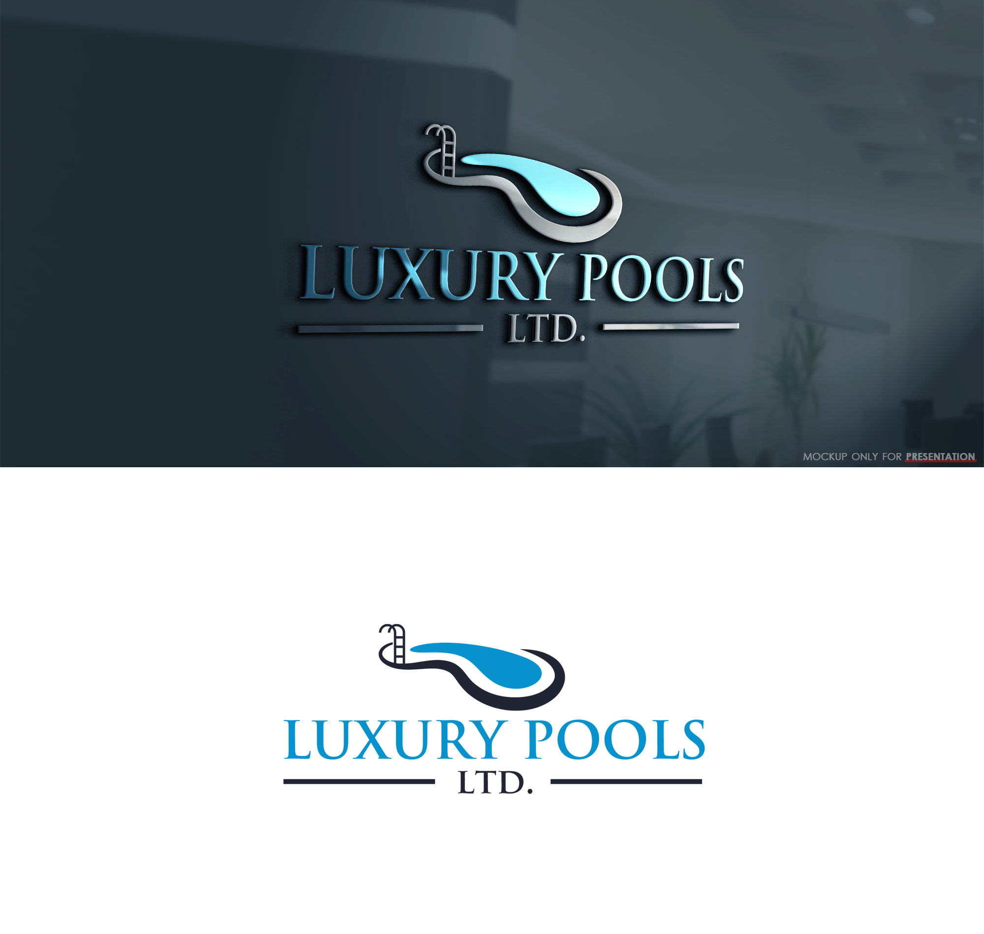Modern, Upmarket Logo Design for Luxury Pools Ltd. by Mono.co | Design ...