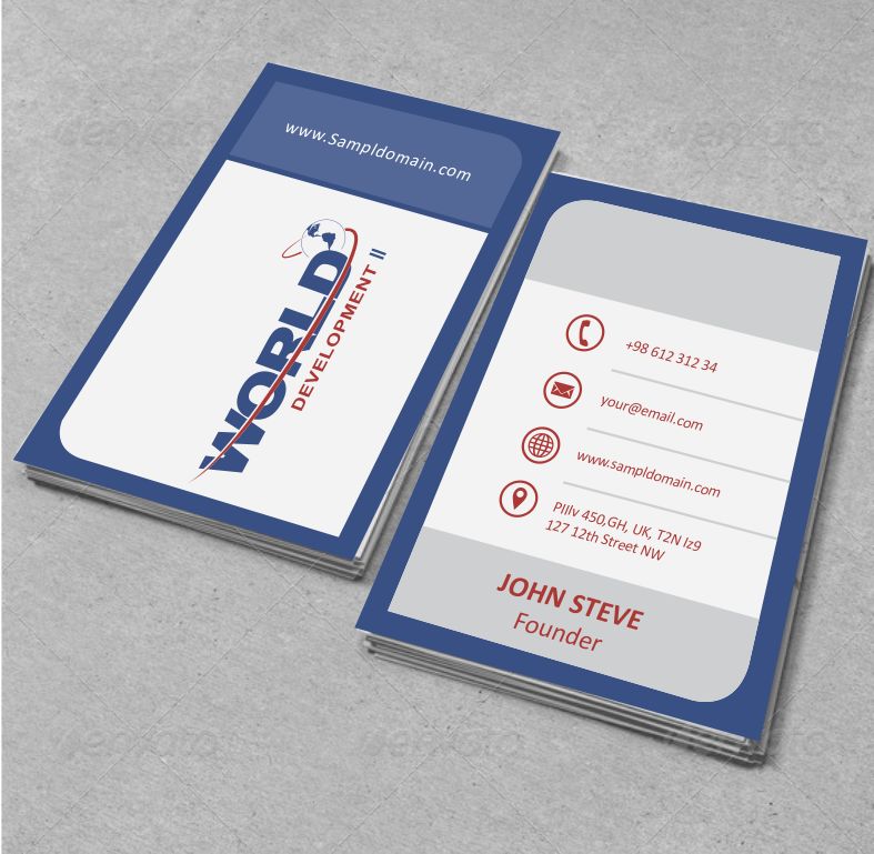 Professional, Colorful, Business Business Card Design for World ...