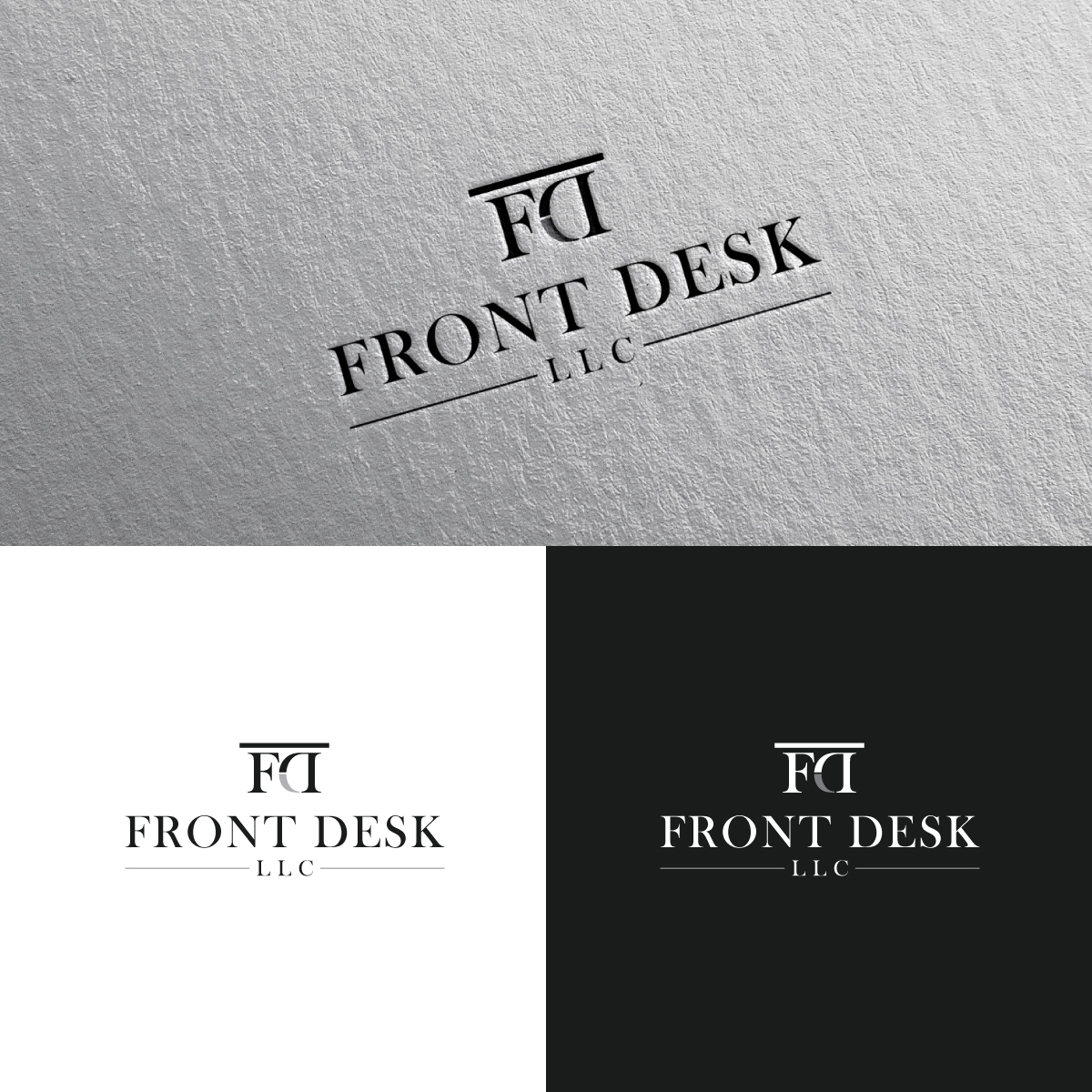 Serious, Modern Logo Design for Front Desk LLC "An administrative ...