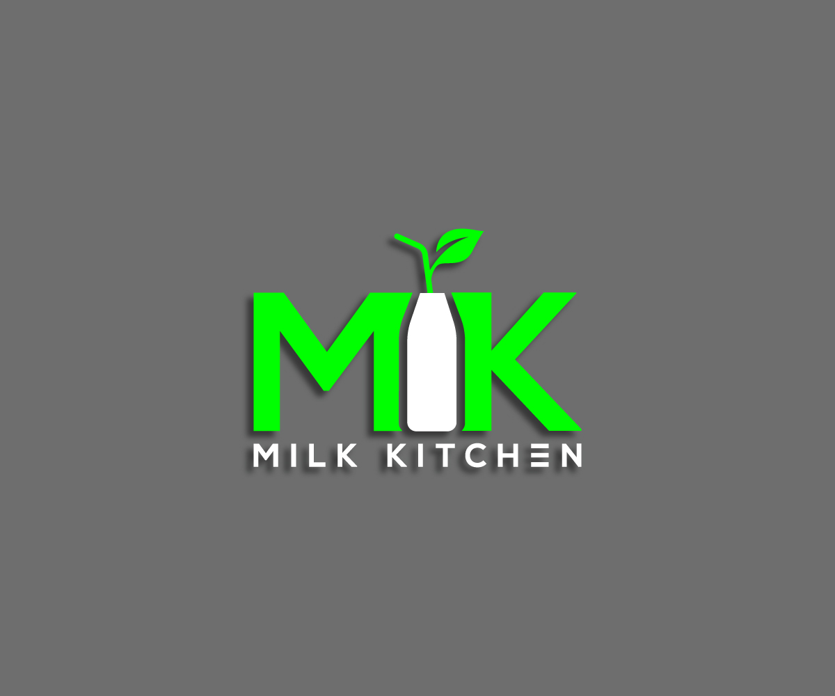 Serious, Modern Logo Design for First line MK second line Milk Kitchen ...