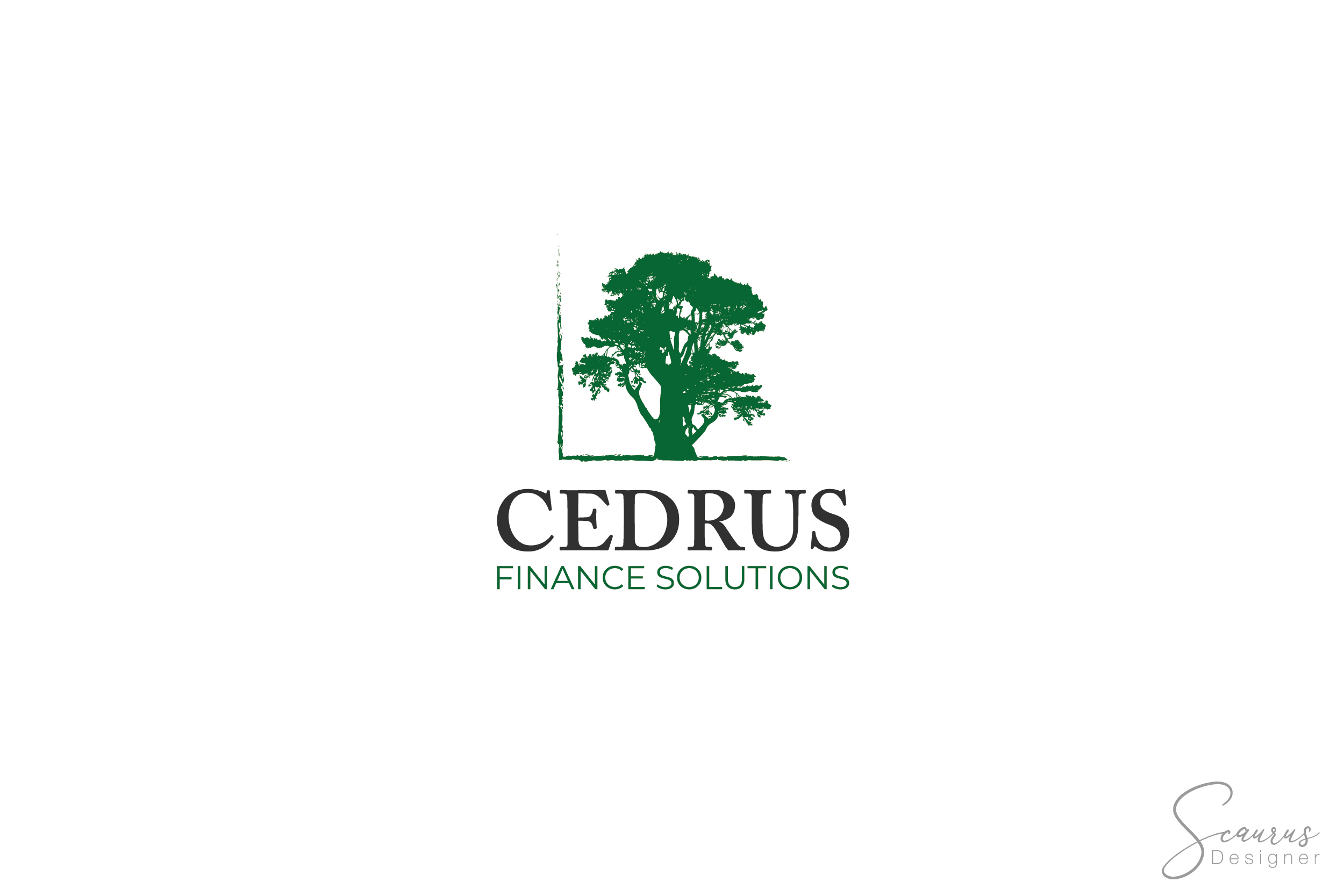 Masculine, Conservative, Finance Logo Design for CEDRUS FINANCE SOLUTIONS by InkThink by Scaurus ...