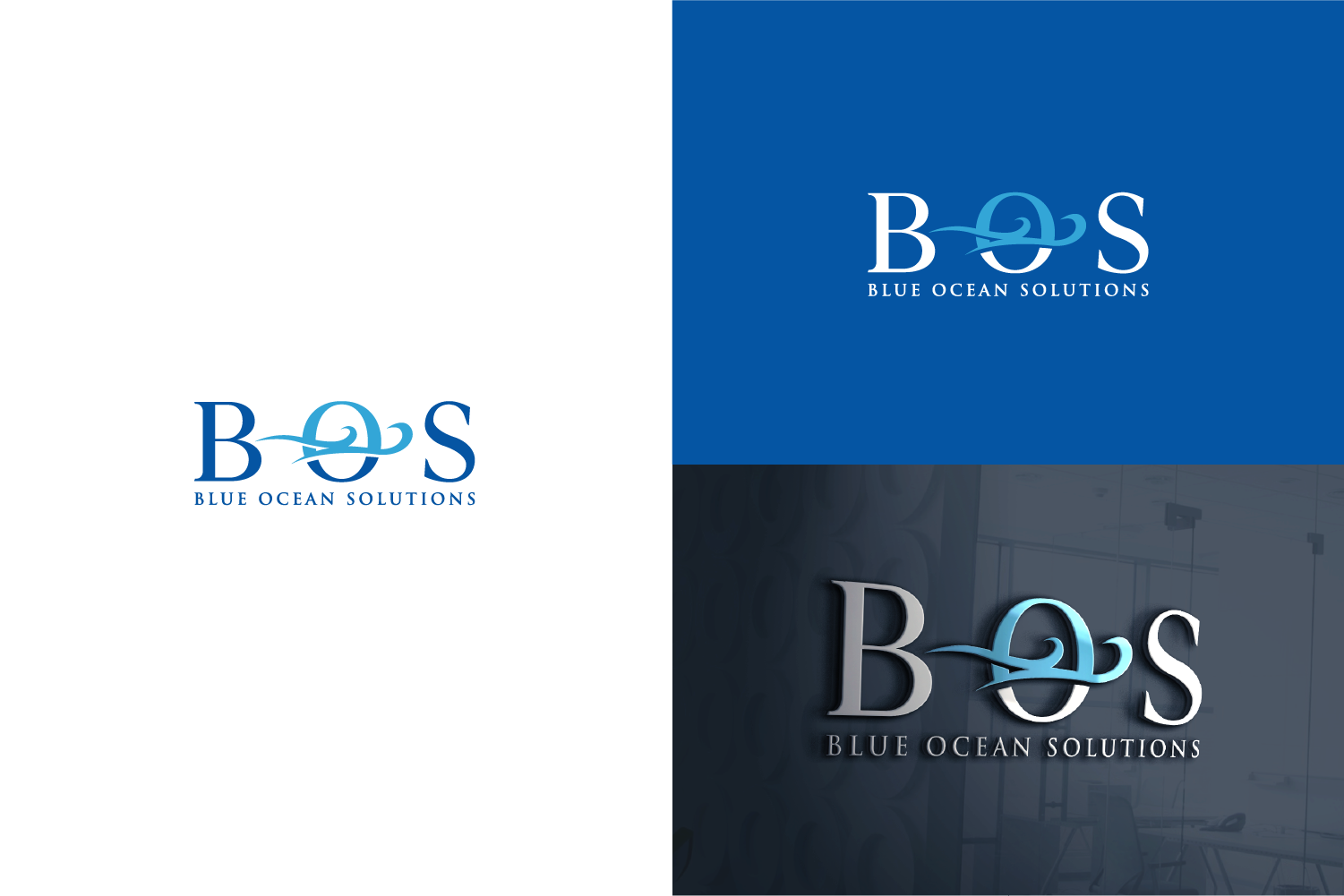 Logo Design for B O S Blue Ocean Solutions by vanroz | Design #26434073