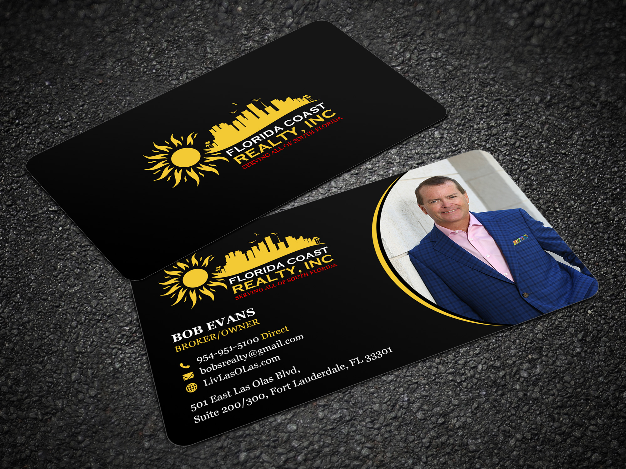 Upmarket, Serious, Real Estate Agent Business Card Design for Florida ...