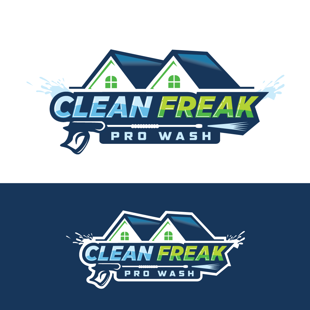 Playful, Bold, Pressure Cleaning Logo Design for Clean Freak ProWash by ...