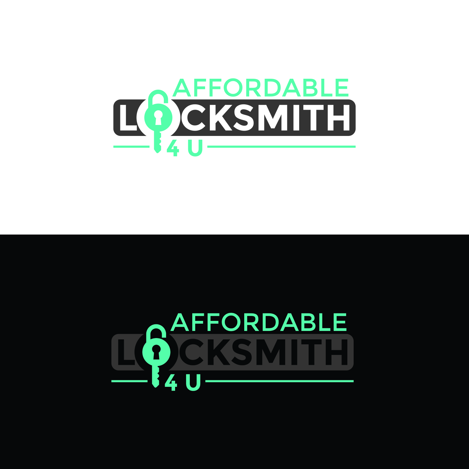 Bold, Modern, Locksmith Logo Design for AFFORDABLE LOCKSMITH 4 U by ...