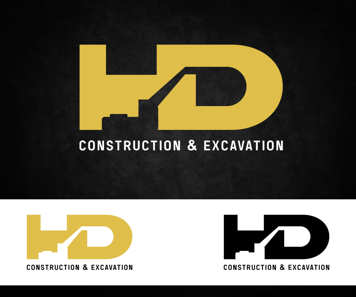 Logo Design for HD Construction & Excavation by Phank | Design #26572147