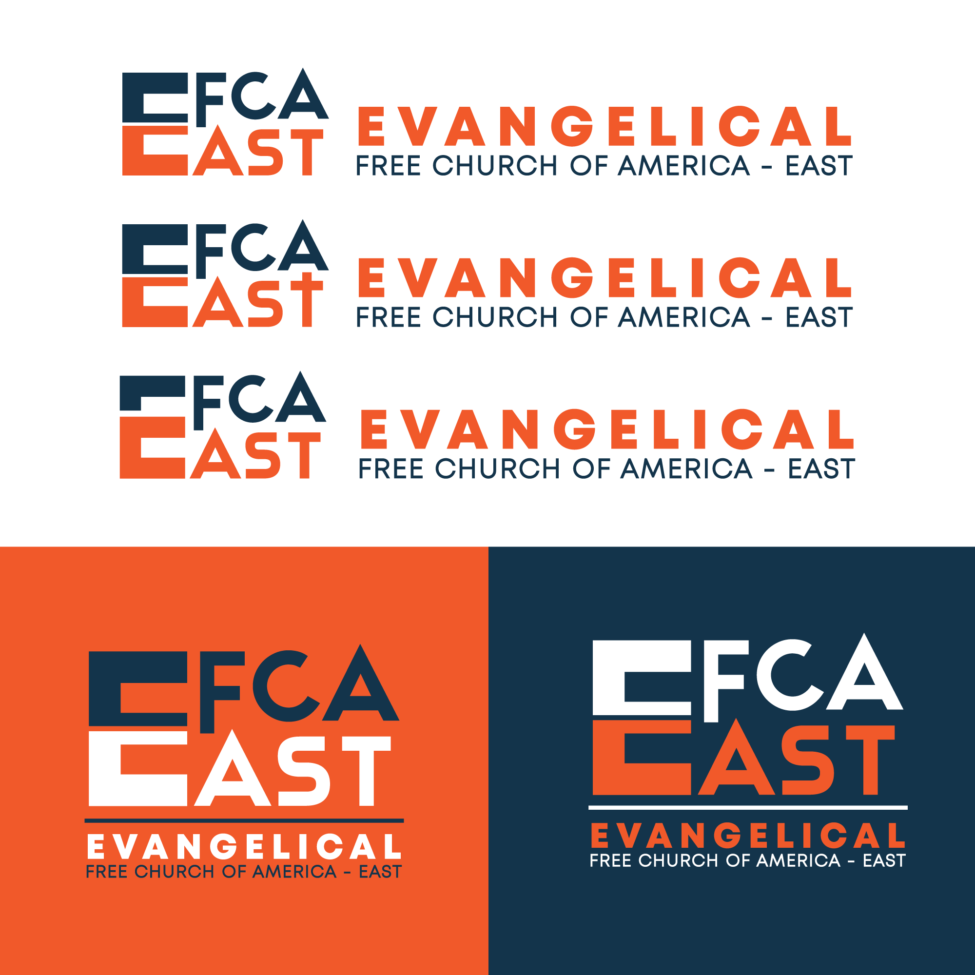 Modern, Professional, Religious Logo Design for "EFCA East" or "E" or ...