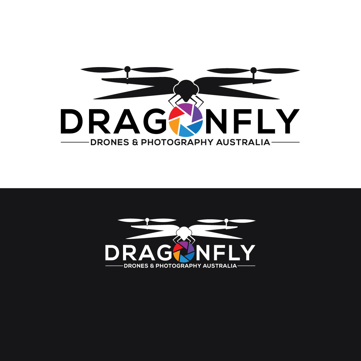 Professional, Colorful, Professional Photography Logo Design for Dragonfly Drones & Photography ...