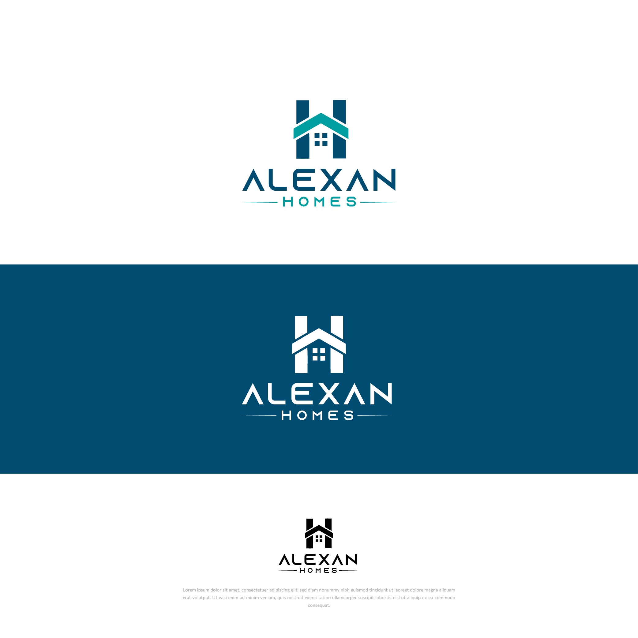 Property Logo Design for Alexan Homes by OroojF | Design #26607825