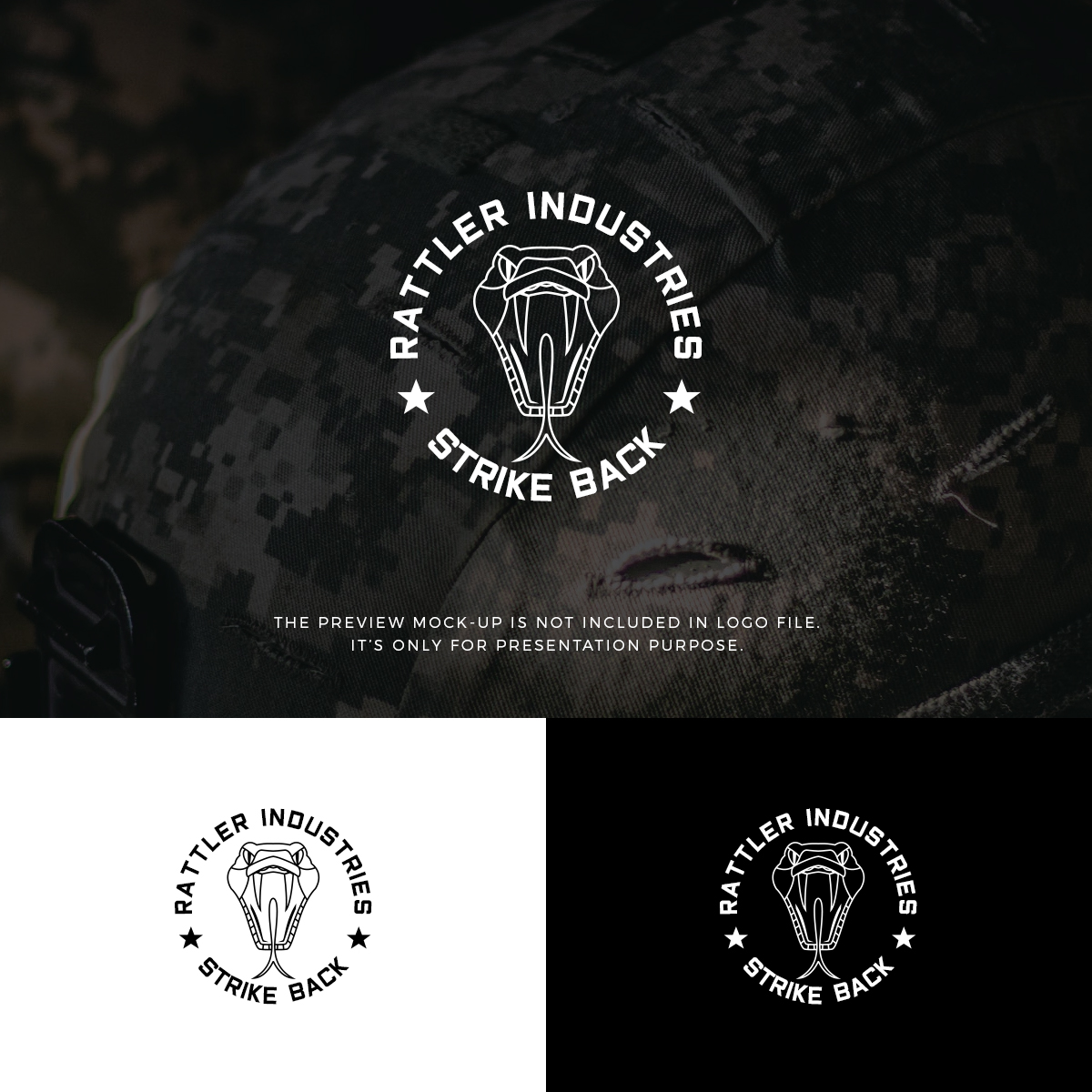 Professional, Masculine, Military Logo Design for Rattler Industries by ...