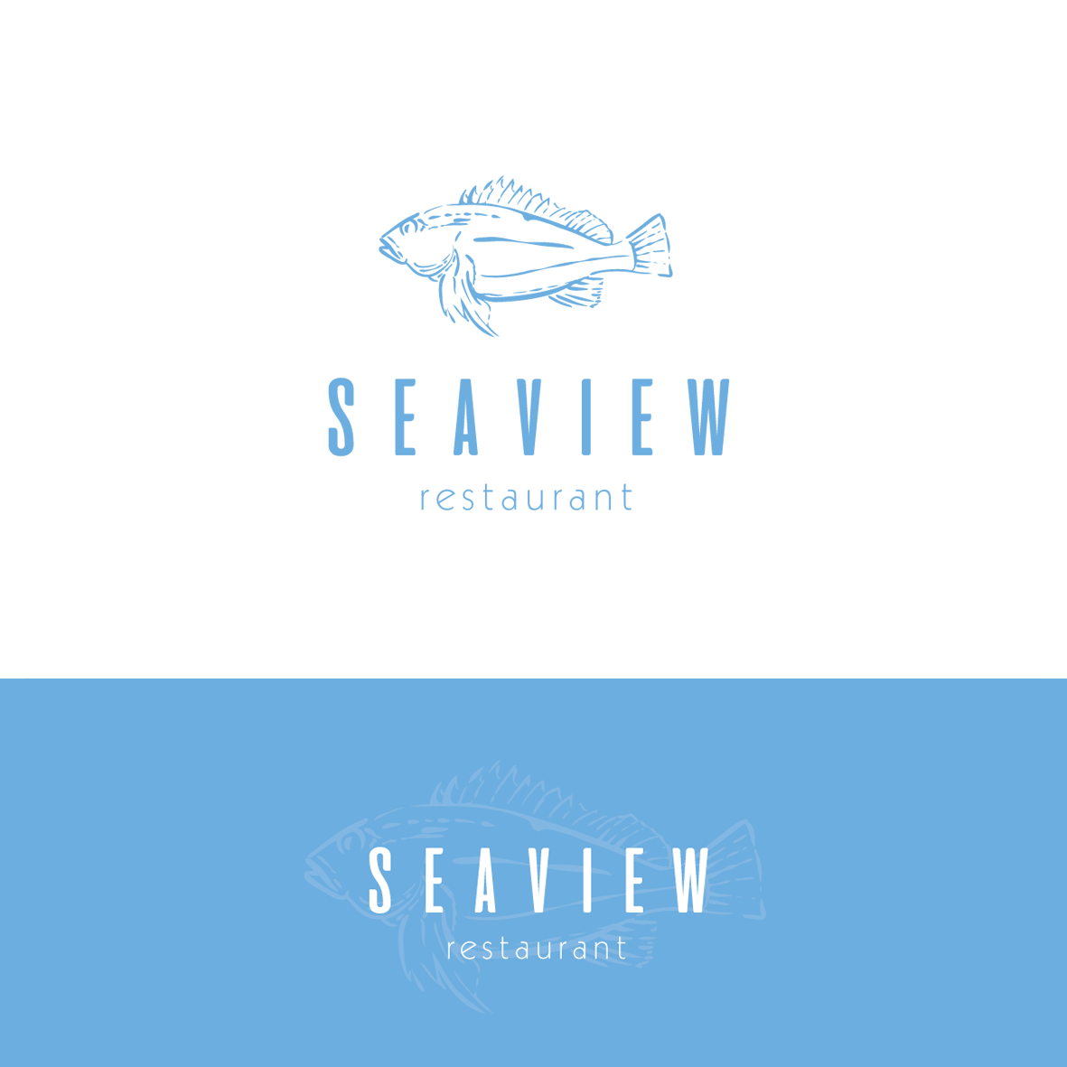 Modern, Elegant Logo Design for 'Seaview' or 'Seaview Restaurant' by ...