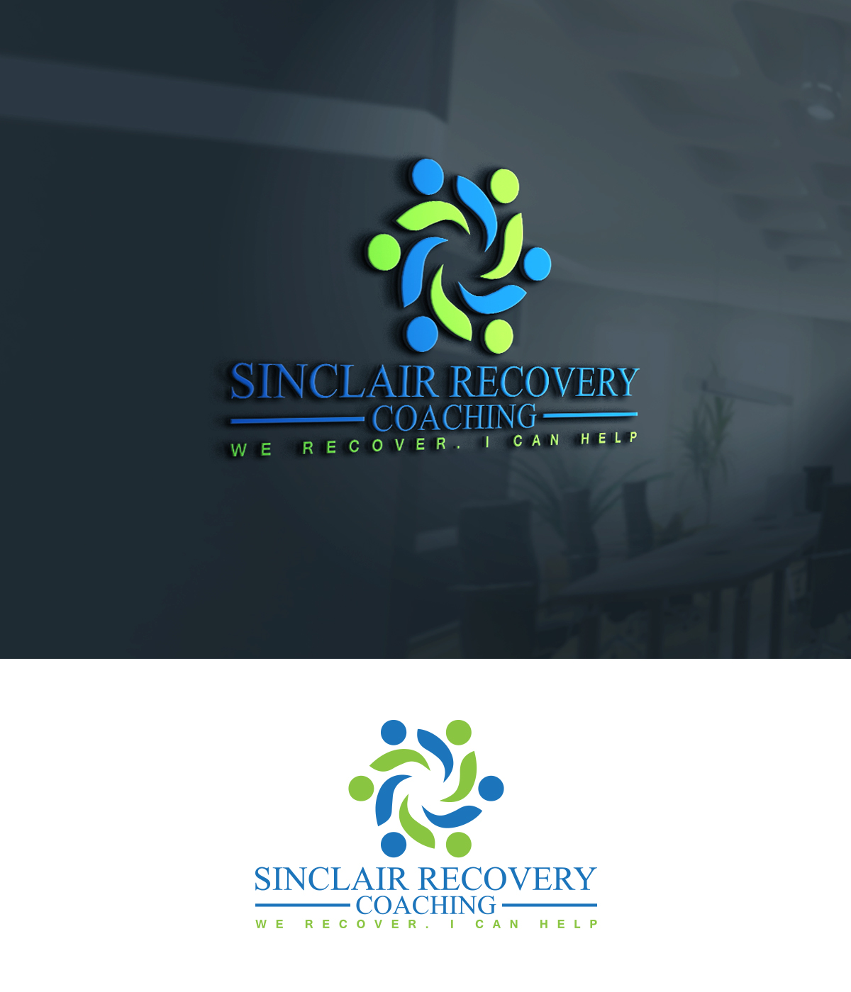 Logo Design for Sinclair Recovery Coaching (We Recover. I Can Help) by ...
