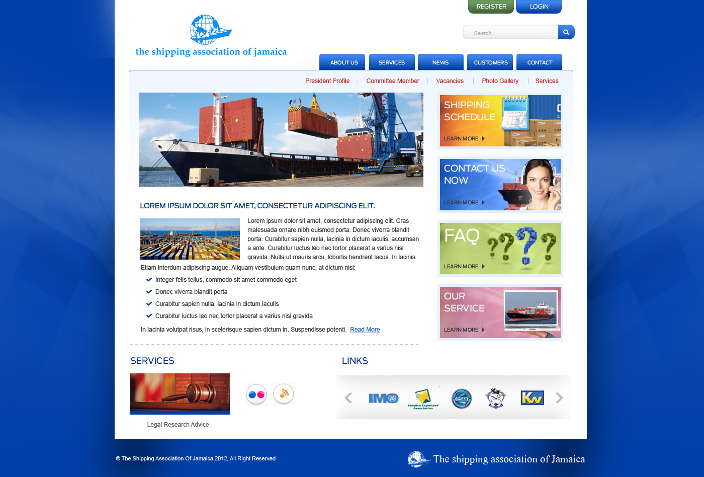 Serious, Modern, Shipping Web Design for a Company by weathered83 ...