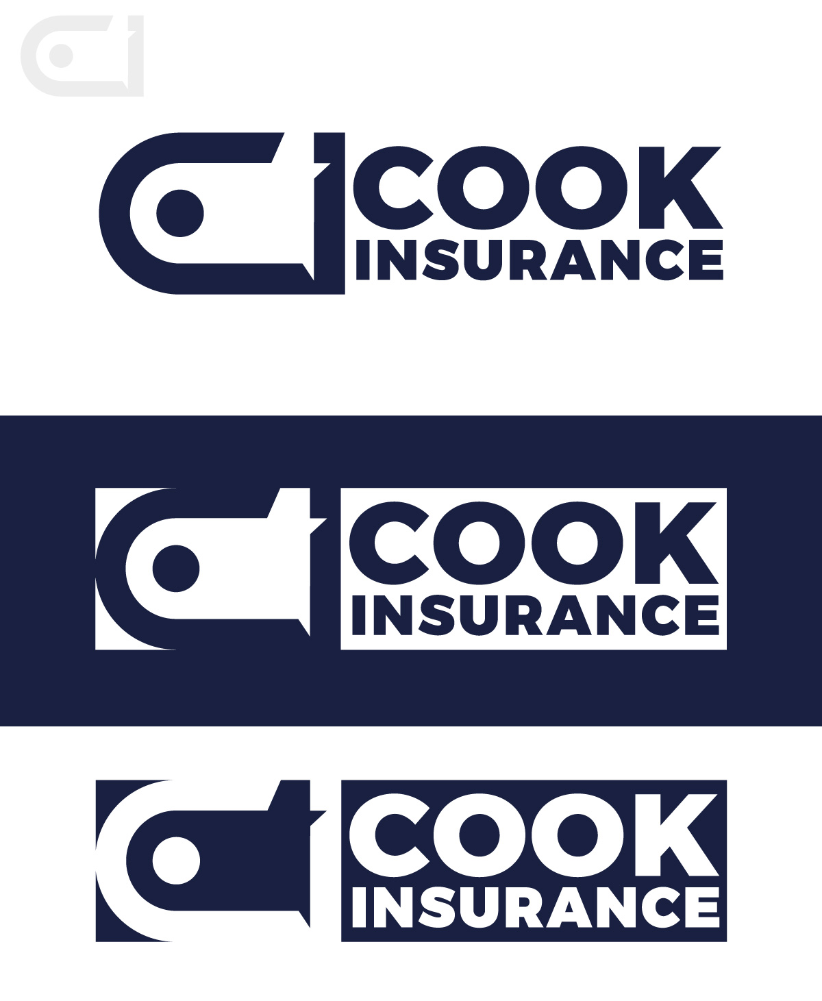 Bold, Serious, Insurance Broker Logo Design for Cook Insurance, Cook ...