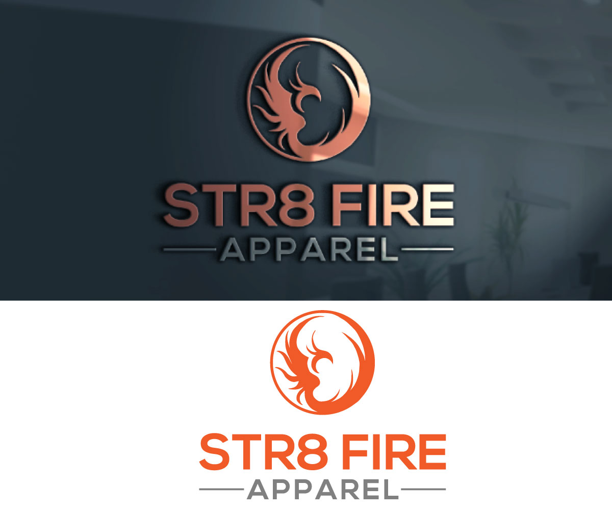Bold, Playful Logo Design for STR8 FIRE APPAREL by adam jak | Design #26969837