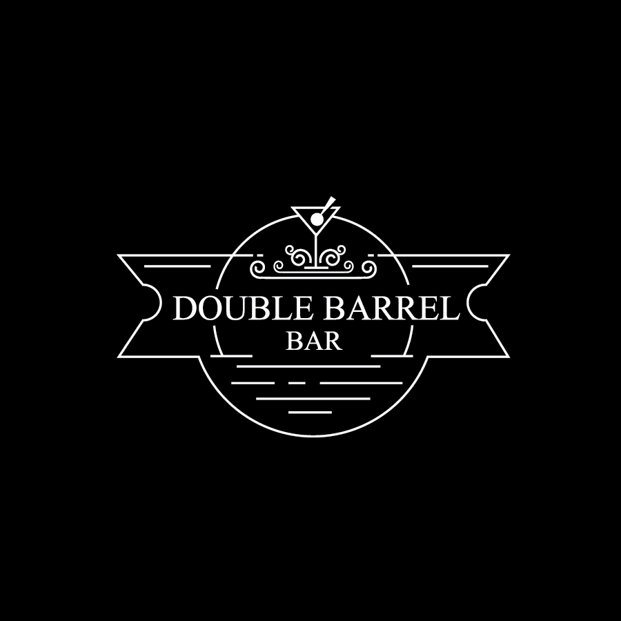 Logo Design for Double Barrel Bar. With/Without, Holiday Lodge Resort ...