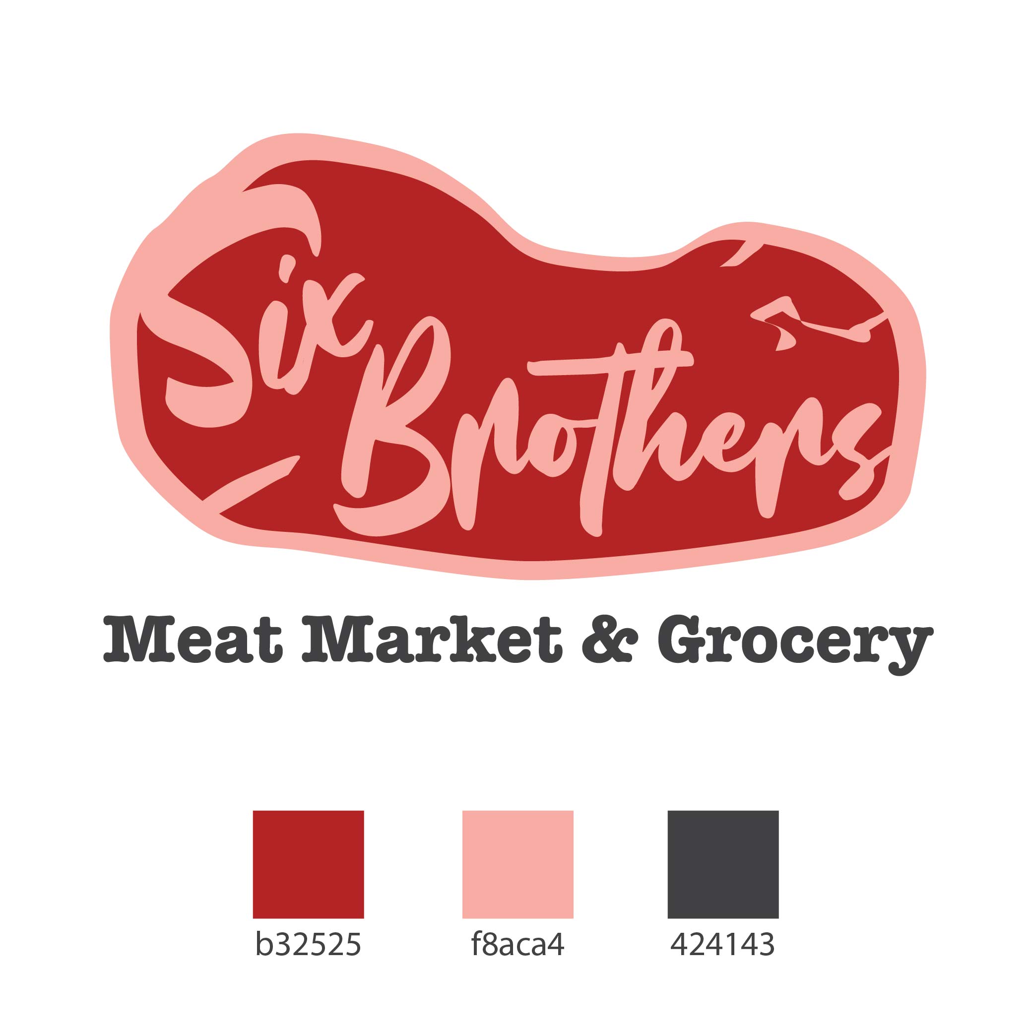 Playful, Modern Logo Design for Six Brothers Meat Market and Grocery by ...