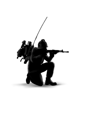 Silhouette tattoo of a US Army Radioman | 17 Tattoo Designs for a ...
