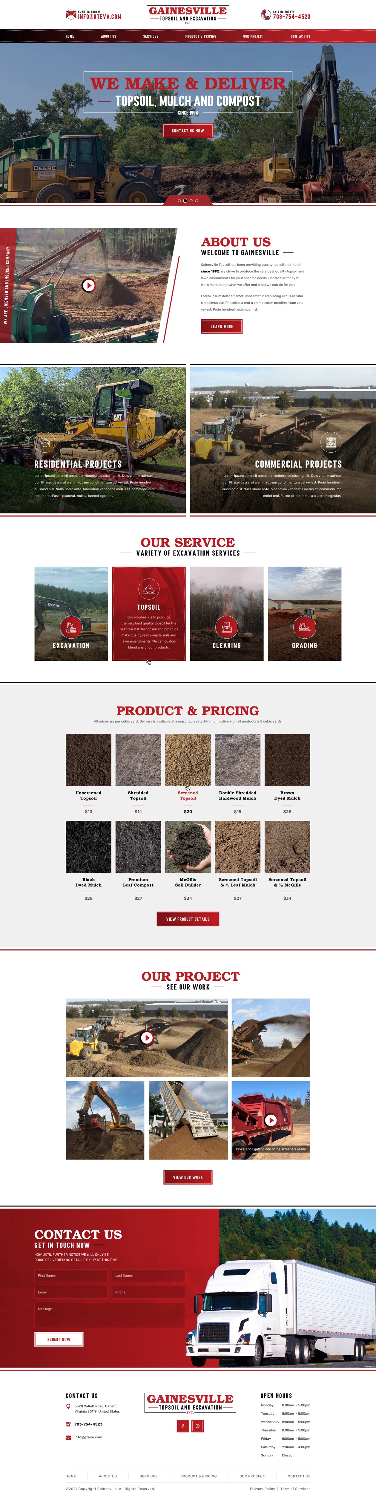 Serious, Professional, Excavation and Landscape Products Supplier Web ...