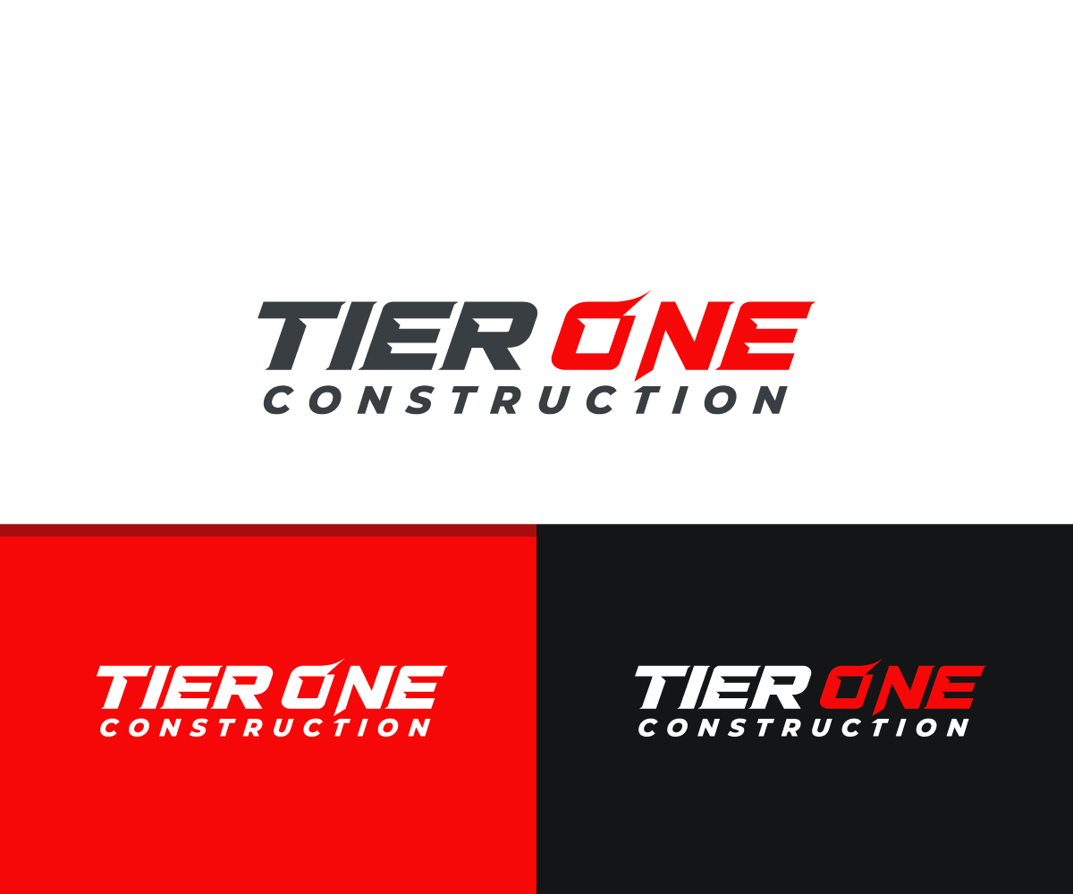 Logo Design for Tier One Construction by anico | Design #27076097