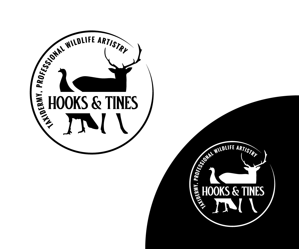 Bold, Professional, Taxidermy Logo Design for Hooks & Tines Taxidermy ...