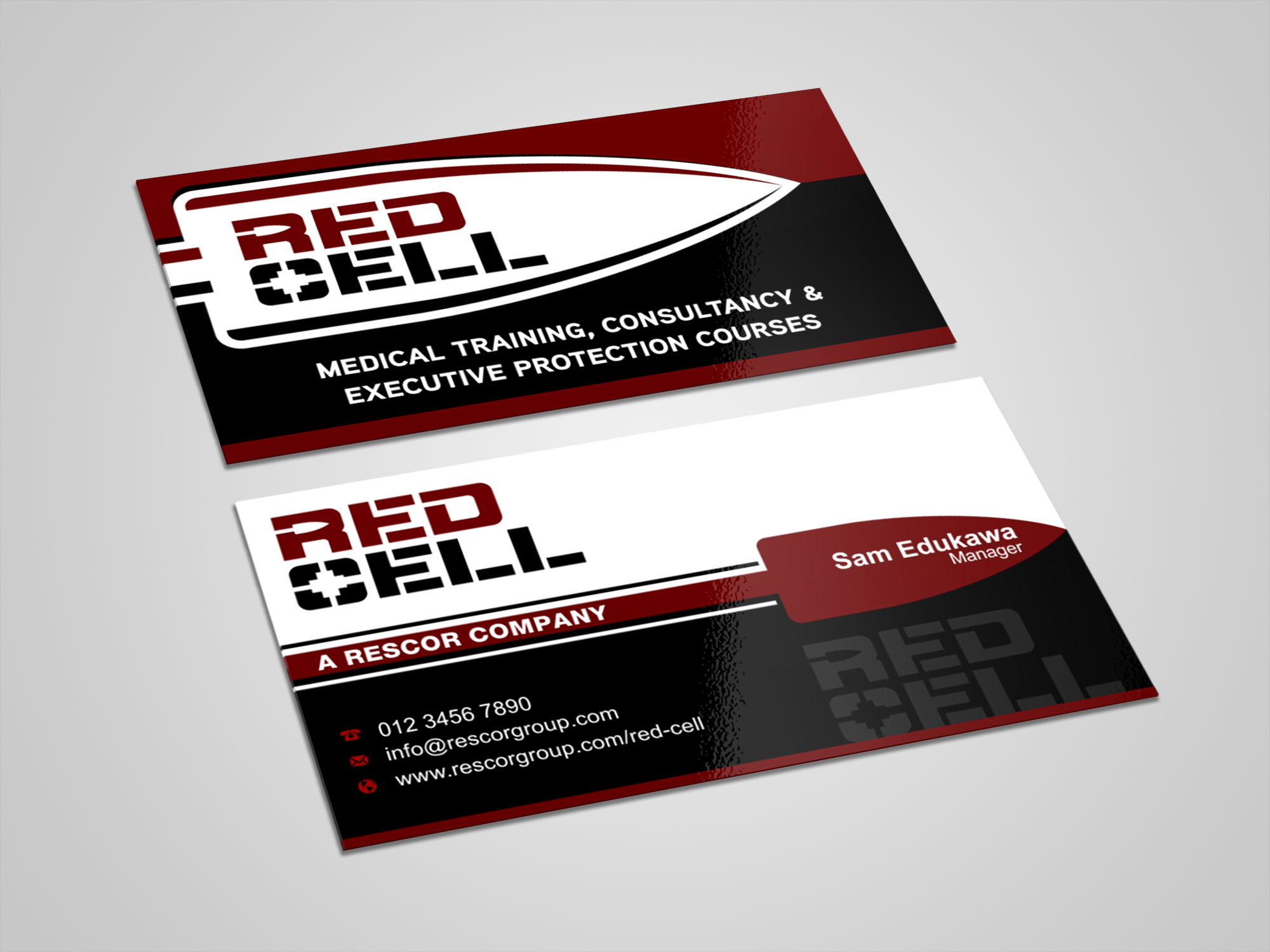 Masculine, Serious, Security Business Card Design for a Company by ...