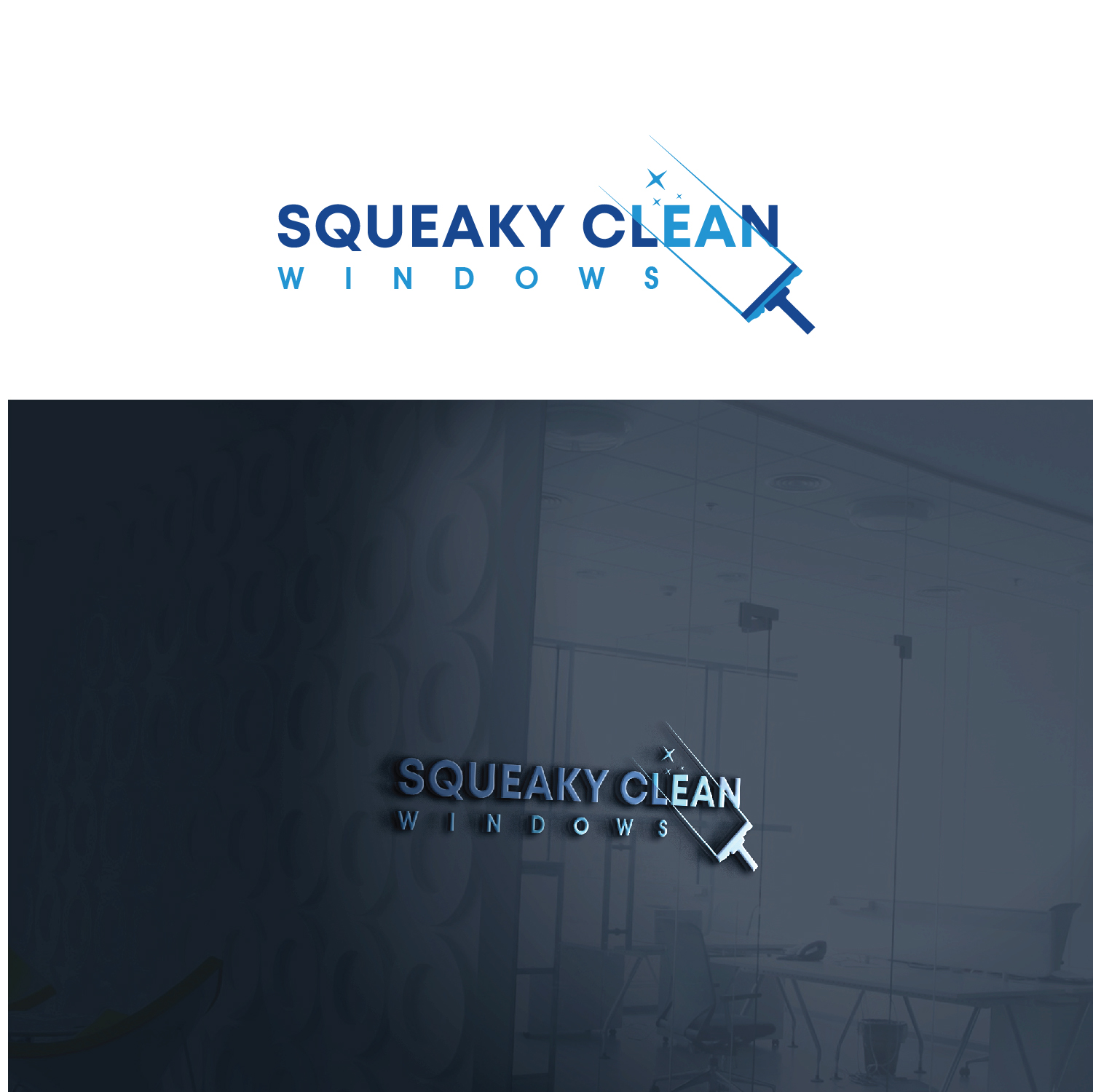 Logo Design for Squeaky Clean Windows (of Southern Utah - less ...