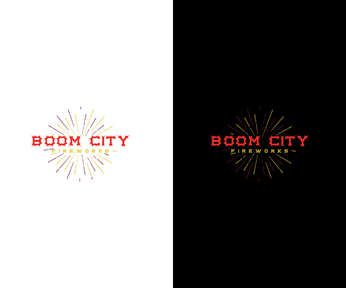 Masculine, Bold, Fireworks Logo Design for Boom City Fireworks by ...