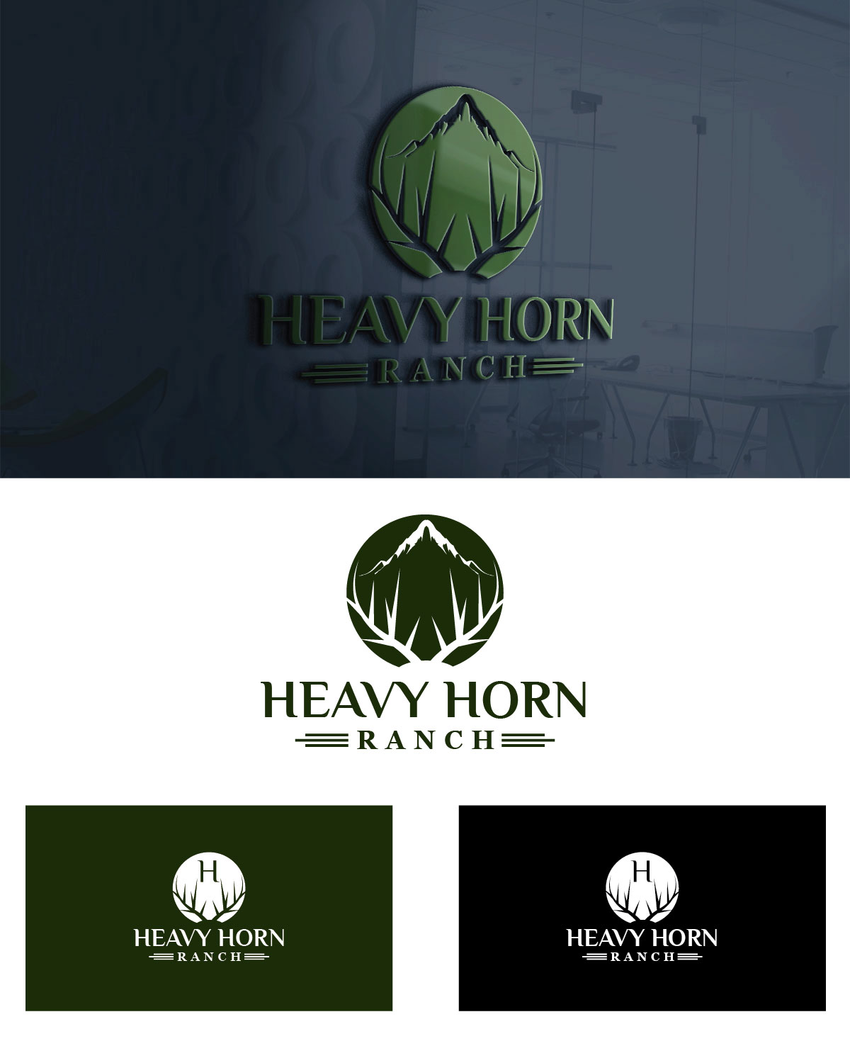 Masculine, Serious, Outdoors / Hunting Logo Design for Heavy Horn Ranch ...