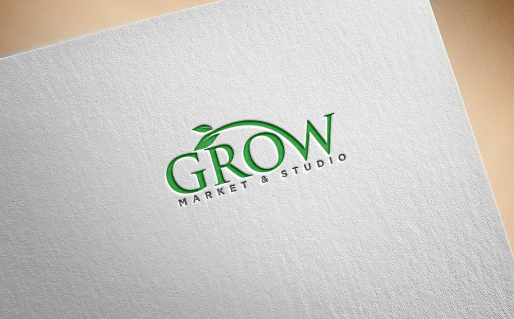 Logo Design for GROW (market & studio) by DubaiArts | Design #27432426