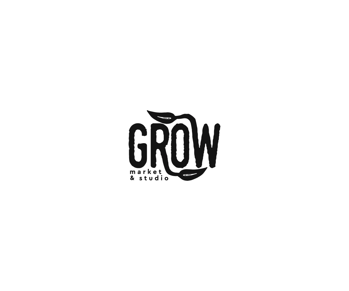 Logo Design for GROW (market & studio) by Dobar_logo | Design #27459972