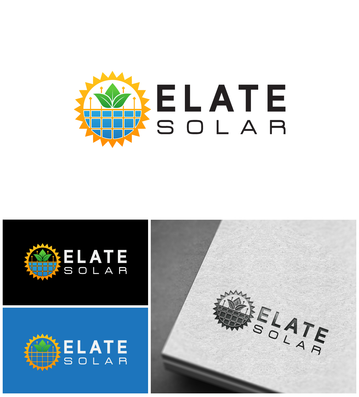 Elegant, Playful Logo Design for Elate Solar by Rueell Artss | Design ...