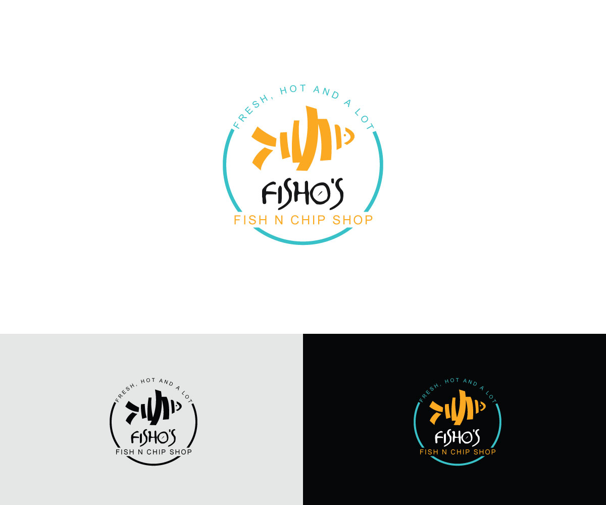 Modern, Bold Logo Design for "Fisho's" "Fish N Chip Shop" and bi-line ...