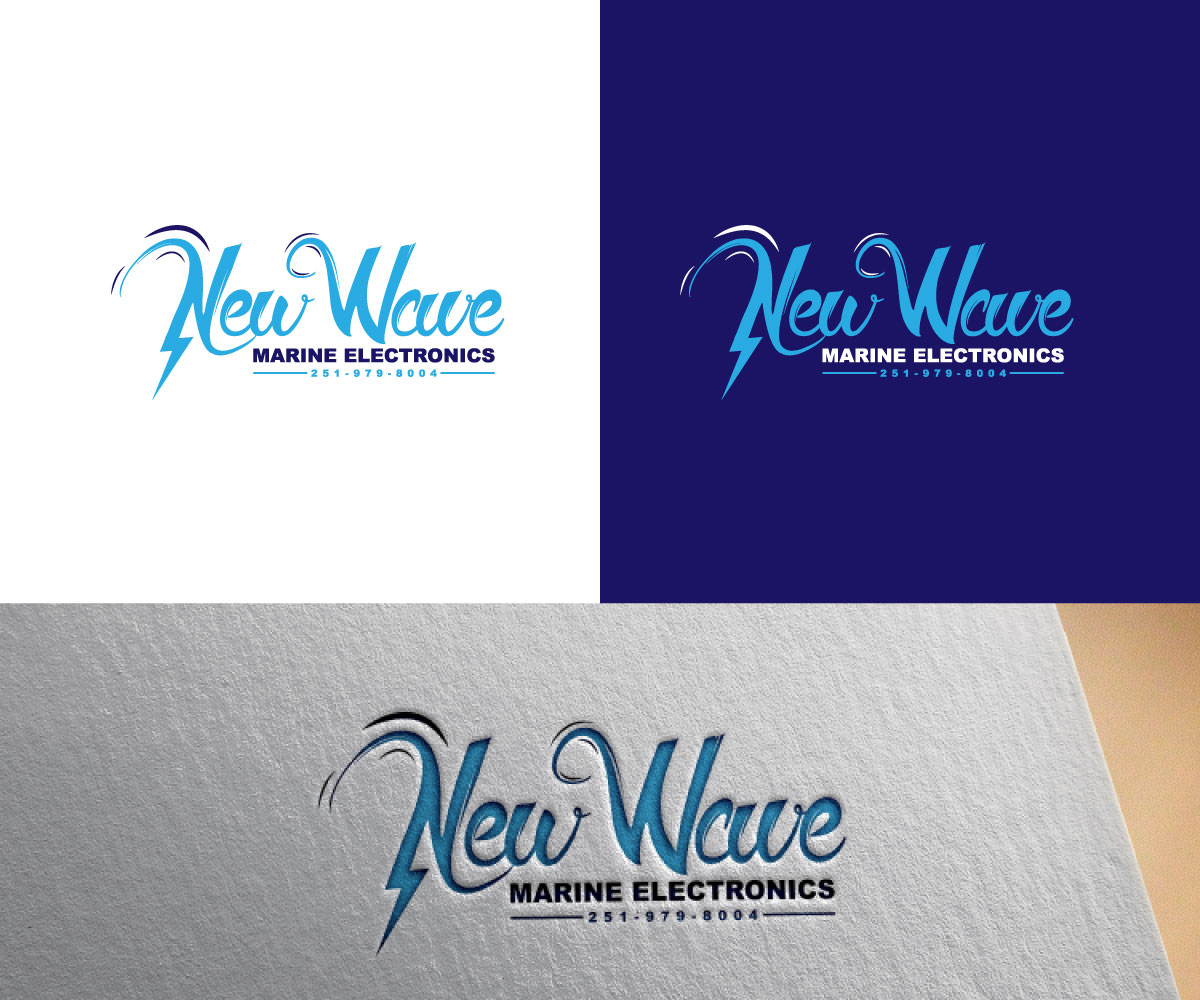 Elegant, Playful, Marine Electronics Logo Design for New Wave Marine ...