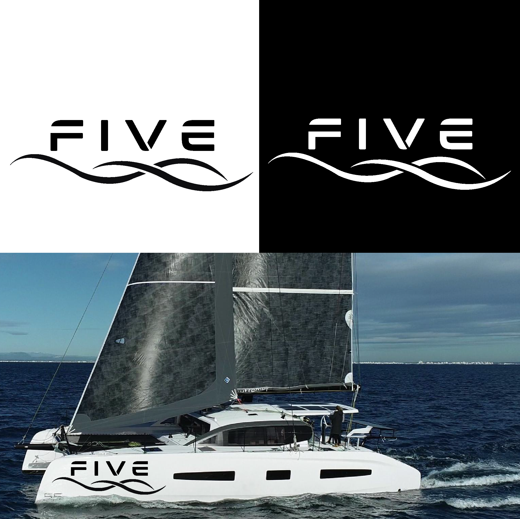 Modern, Elegant, nautisme Logo Design for FIVE ou 5 by HelloGraphix ...