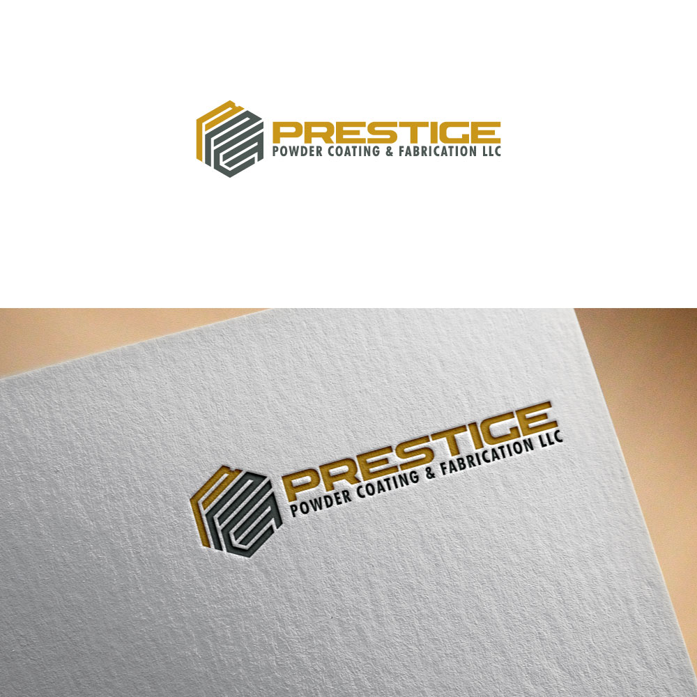 Logo Design for Prestige Powder Coating & Fabrication LLC by Trident ...