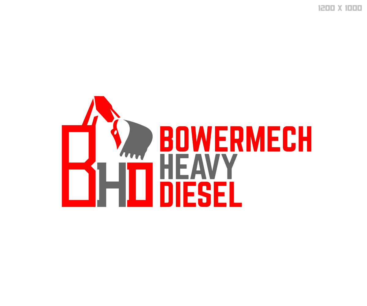 Logo Design for BOWERMECH HEAVY DIESEL by Jui Studio | Design #27603564