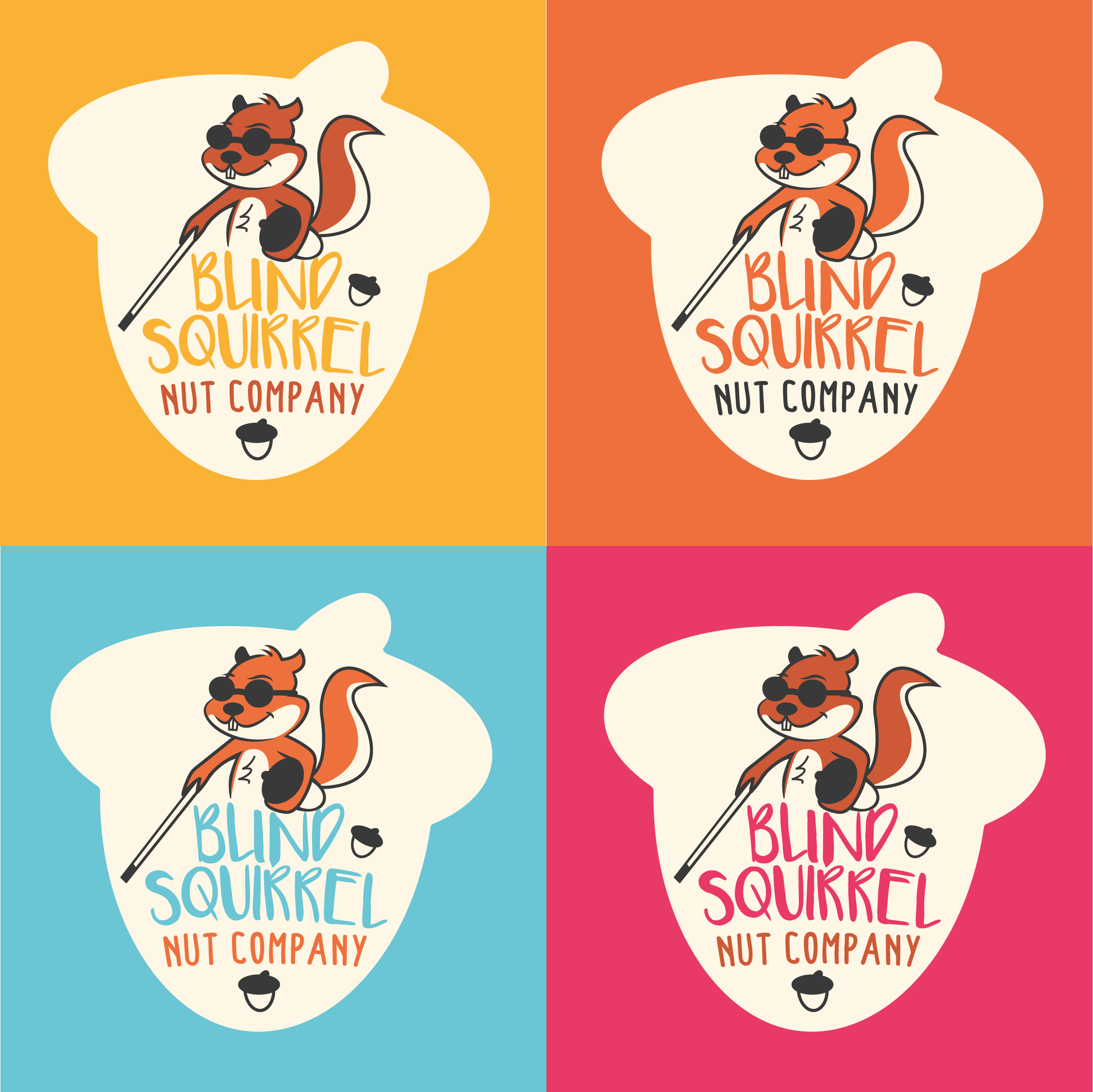 Colorful, Bold, Peanuts, Nuts Logo Design for Blind Squirrel Nut ...